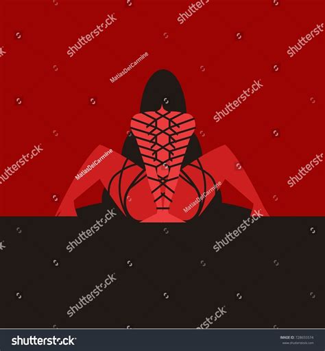 Shibari Bondage Girl Stock Vector Royalty Free 728655574 Shutterstock