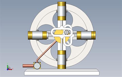四缸蒸汽机solidworks 2012模型图纸免费下载 懒石网