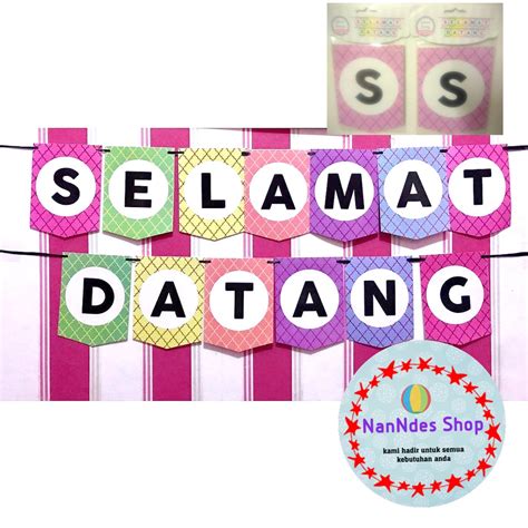 Jual Banner Selamat Datang Bunting Flag Selamat Datang Party Flag Shopee Indonesia