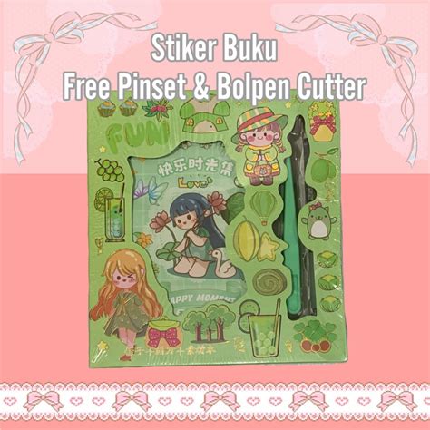 Jual Stiker Buku Spiral Diy Craftimut Fancy Elegan Atk Stiker Imut