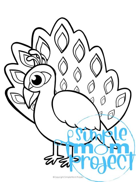 Free Printable Peacock Template Simple Mom Project