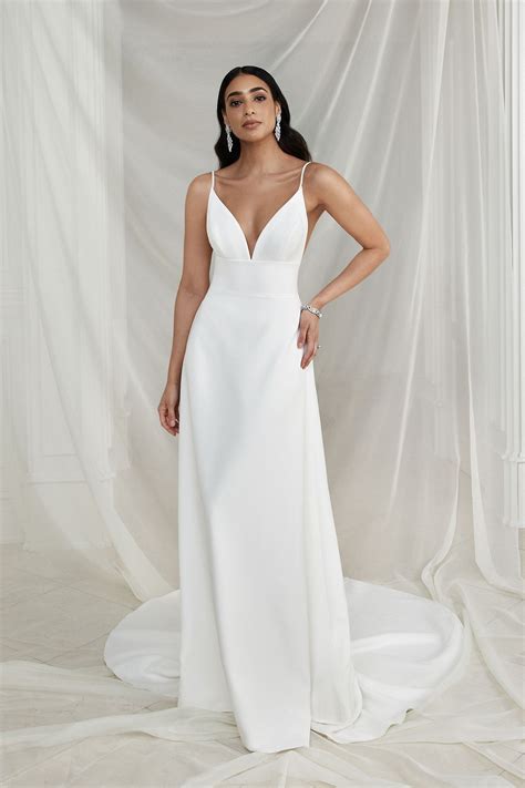 Silk Spaghetti Strap Wedding Dress 60 Photos