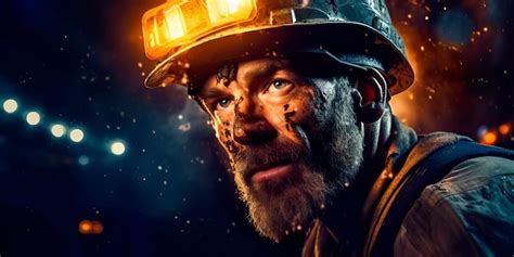 Premium Ai Image Miner Deep Underground Illuminated By Their Headlamp Extracting Valuable