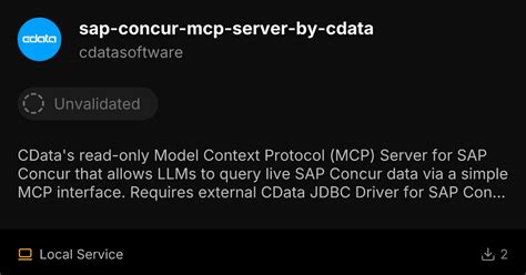 Sap Concur Mcp Server By Cdata Mcp · Lobehub
