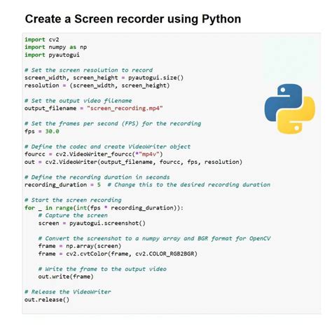 How To Create Your Own Screen Recorder With Python Ali Naqi Shah Posted On The Topic Linkedin