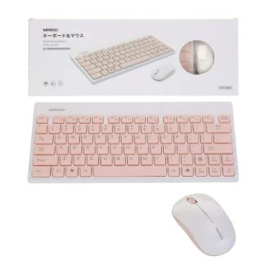 Miniso Wireless Keyboard Mouse Set Pink And Wireless Mouse Keyboard Set White Pink Lazada PH