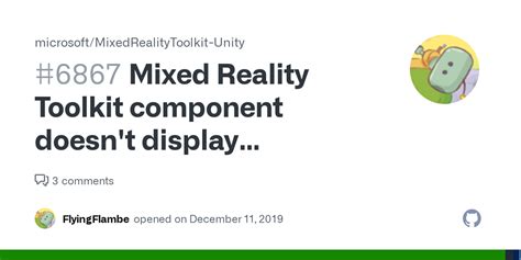 Mixed Reality Toolkit Component Doesnt Display Correctly Rendering