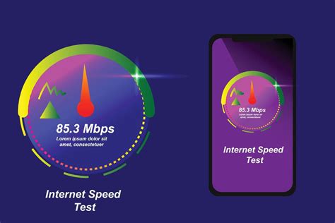 Vector Illustration Of Internet Speed Test 5g Suitable For Visualizing Technology To Test