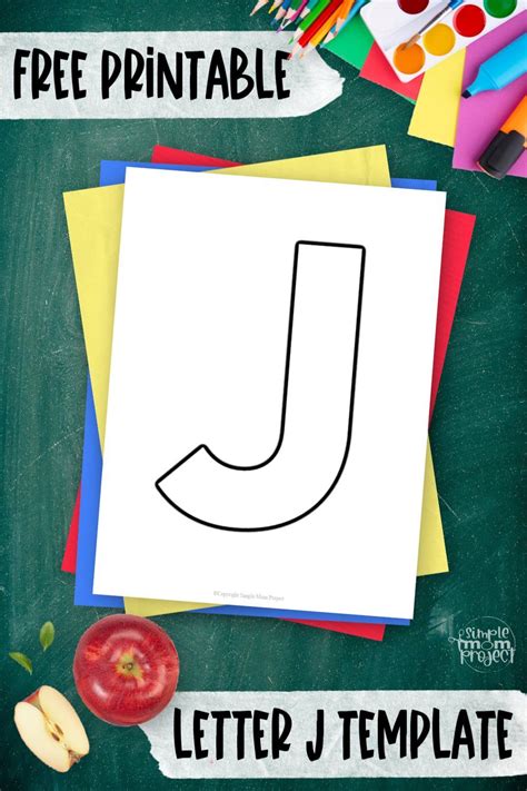 Free Printable Uppercase Letter J Template