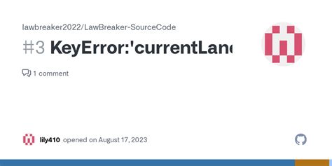 KeyError CurrentLaneID Issue 3 Lawbreaker2022 LawBreaker