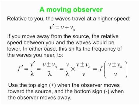 Doppler Effect Formula Derivation