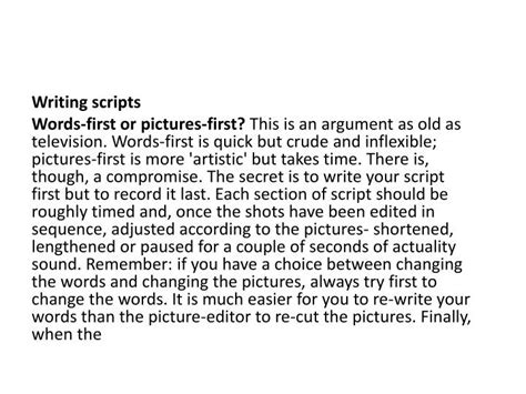 Ppt Writing Scripts Powerpoint Presentation Free Download Id2712465