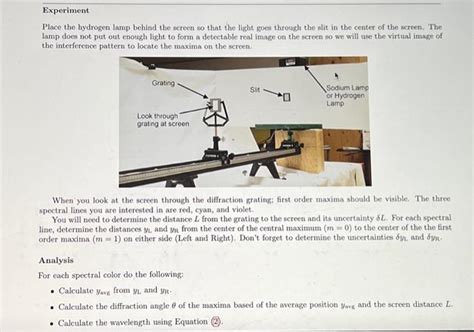 Solved To Determine The Wavelength Of The Lines In The Chegg Com
