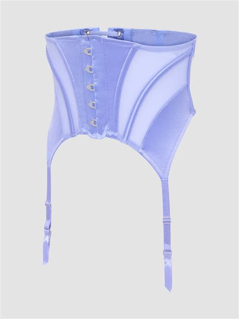 Slipper Satin Garter Belt In Purple Savage X Fenty