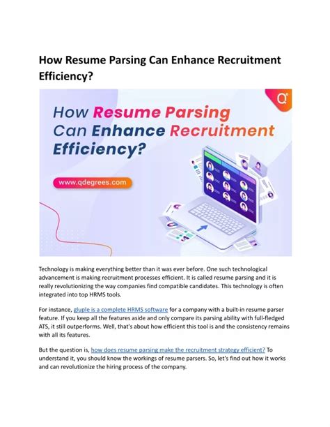Ppt How Resume Parsing Can Enhance Recruitment Efficiency Powerpoint Presentation Id12884447