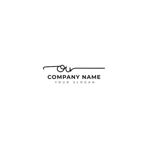 Premium Vector Ou Initial Signature Logo Vector Design