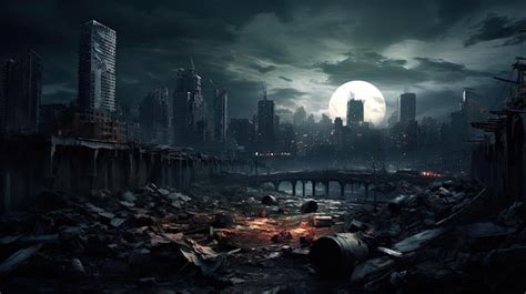 Premium Ai Image Zombie Apocalypse Cityscape
