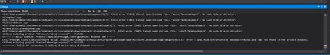 [build error] cannot open include file winrt terminalapp h no such