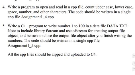 Solved 4 Write A Program To Open And Read In A Cpp File