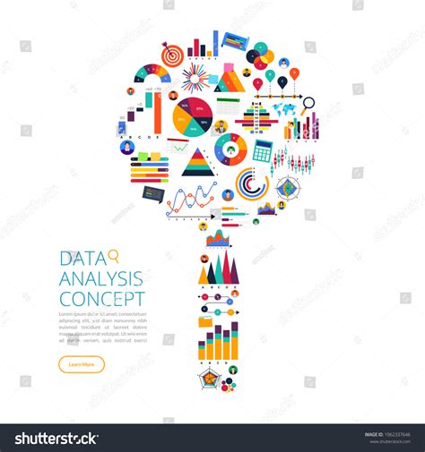 Flat Design Concept Data Analysis Visualize Stock Vector Royalty Free 1062337646 Shutterstock