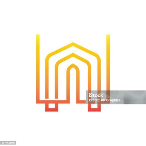 모스크 로고 디자인 이슬람 예배 장소 벡터 간단한 템플릿 0명에 대한 스톡 벡터 아트 및 기타 이미지 0명 개념 건축