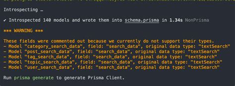 Output Notice About Prisma1 Prisma2 Upgrade Documentation And Tool