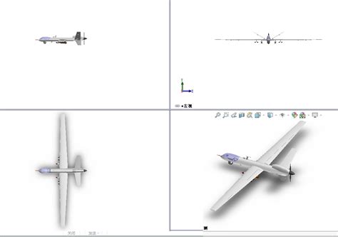 简易uav Drone无人机模型3d图纸 Solidworks设计