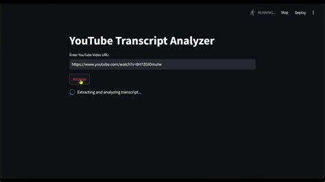 Ansuman Shukla On Linkedin Ai Youtubeanalysis Generativeai Python Streamlit