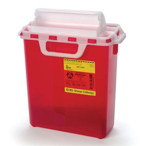 Bd™ 3 Gallon Red Multi Purpose Sharps Container 1 Piece Horizontal Ent Curtis Bay Medical
