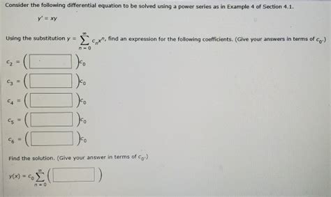 Solved Consider The Following Differential Equation To Be