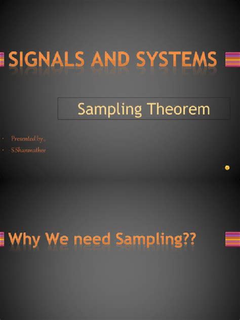 Sampling Theorem Pdf