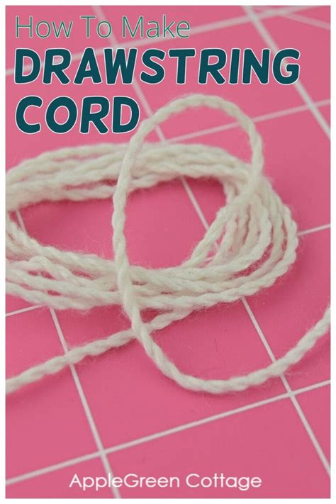 How To Make Twisted Cord Diy Drawstring Cord AppleGreen Cottage