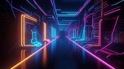 Vibrant Neon 80s Retro Wave Background Seamless Loop 3d Render