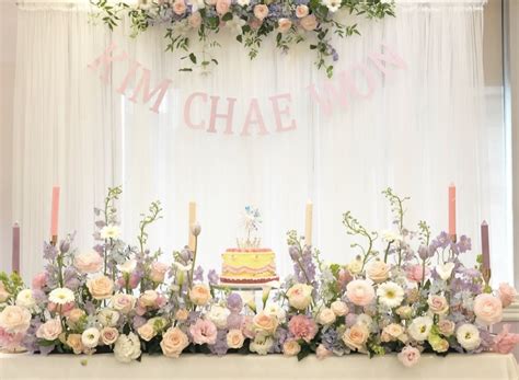 풍성한 생화돌상으로 바람부는 날에도 예쁘게 진행되었던 역삼아르누보호텔돌잔치 출장돌상 현대돌상 네이버 블로그