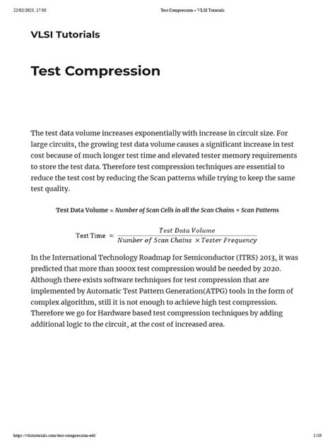 Vlsi Test Compression Techniques Pdf Data Compression Computer Engineering