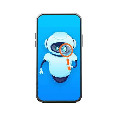 Premium Vector Search Bot In Cartoon Style Artificial Intelligence Isometric Vector Vector