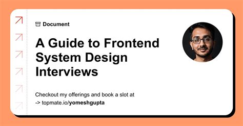 A Guide To Frontend System Design Interviews With Yomesh Gupta