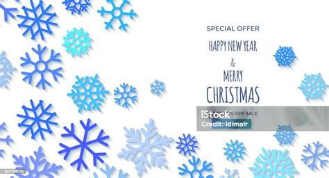 눈송이 함께 메리 크리스마스 판매 배너입니다 벡터 일러스트 레이 션 Templategreeting 카드입니다 2015년에 대한 스톡 벡터 아트 및 기타 이미지 Istock