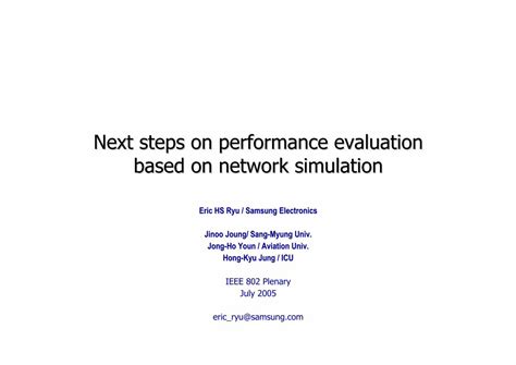 Pdf Next Steps On Performance Evaluation Based On Network Simulation