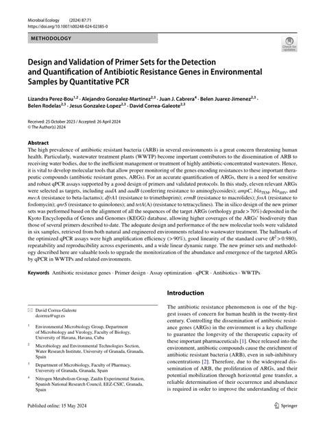 Pdf Design And Validation Of Primer Sets For The Detection And