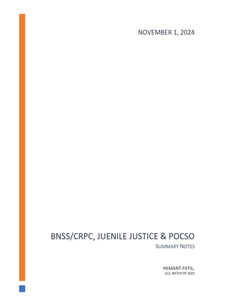 2 Bnss Crpc Notes 02nov2024 Draft Pdf Bail Judge