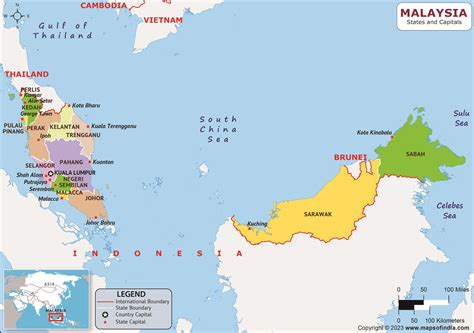District Wise Segmented Malaysia Map Presentation Graphics 40 OFF