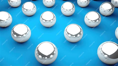 Premium Photo Many Glossy Balls With Reflections Are On Surface Isometric Background Modern