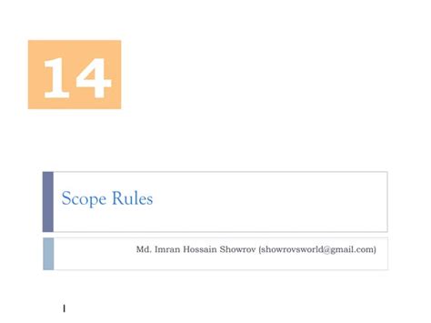 Lecture 14 Scope Rules Ppt