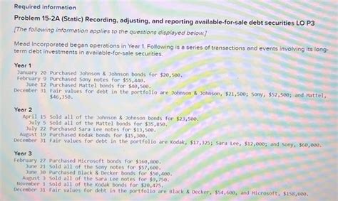 Solved Required Information Problem 15 2a Static