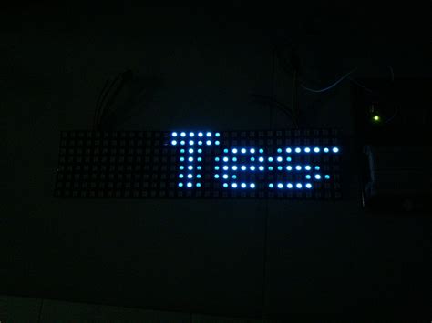 Cyan Infinite Scrolling Text With Flexible 32x8 Rgb Led Matrix