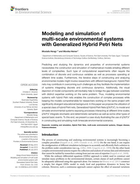 Pdf Modeling And Simulation Of Multi Scale Environmental · Discrete And Continuous