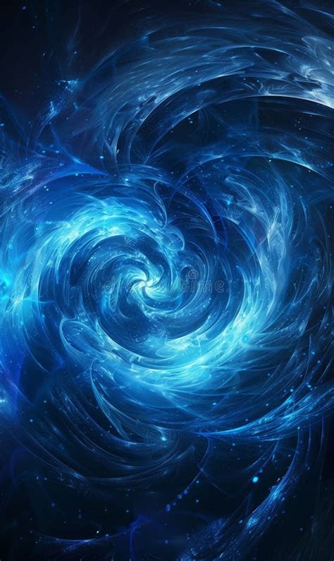 Abstract Blue Background With Dynamic Swirl Or Vortex Spiral And Curve Motion Wallpaper Cosmic