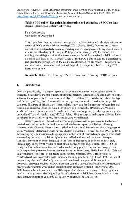 pdf taking ddl online designing implementing and evaluating a spoc