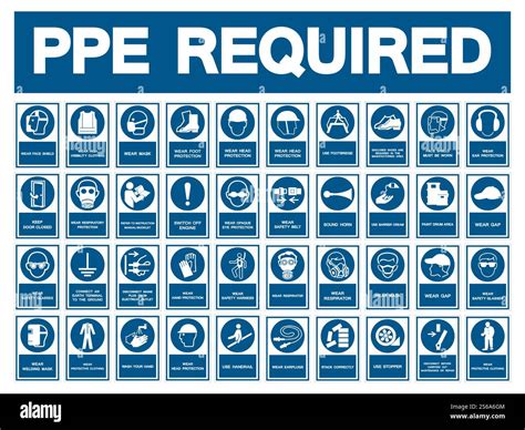 Required Personal Protective Equipment Ppe Symbol Safety Icon Stock Vector Image And Art Alamy